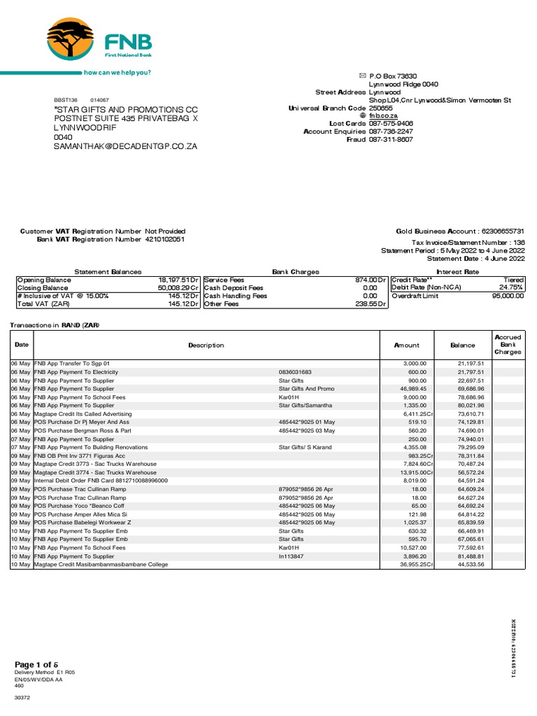 Star Gifts and Promotions CC Postnet Suite 435 Privatebag X Lynnwoodrif ...