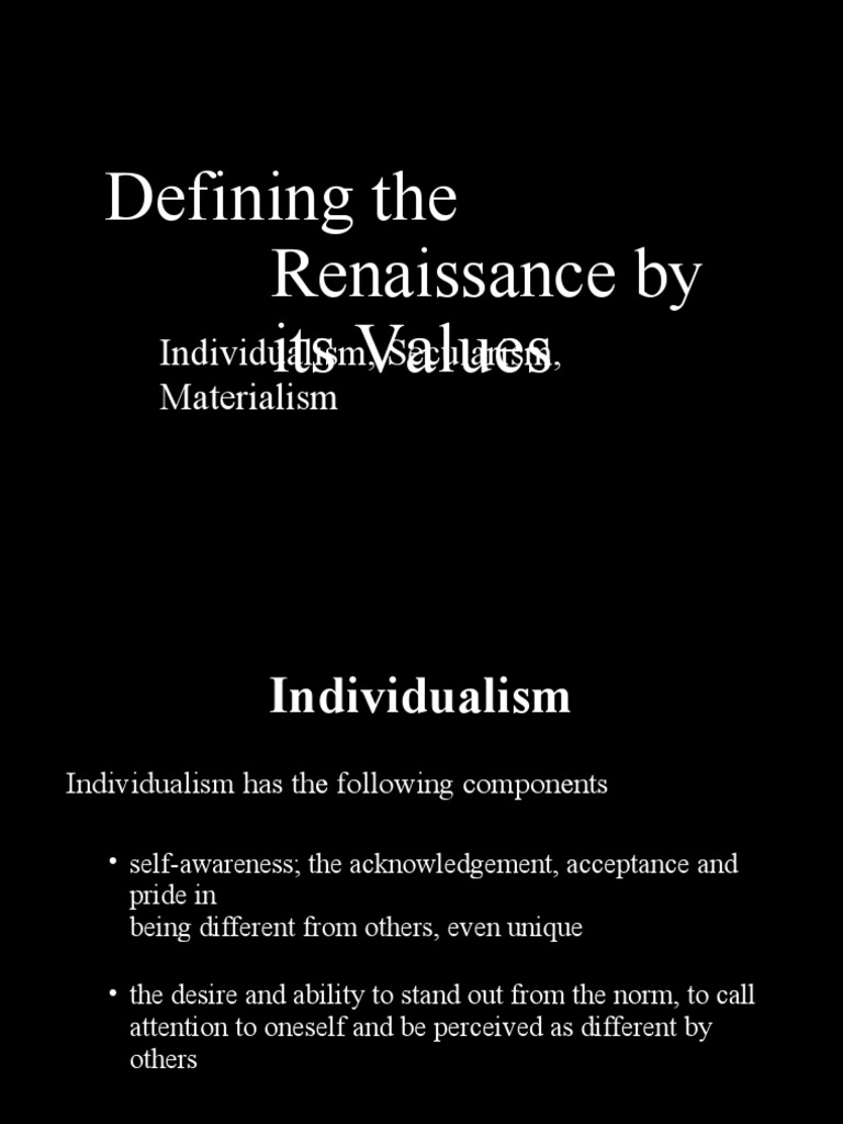 Renaissance Individualism | PDF