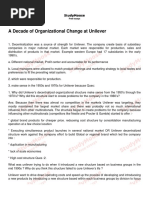 Unilever's 2024 Organizational Structure | PDF | Organizational ...