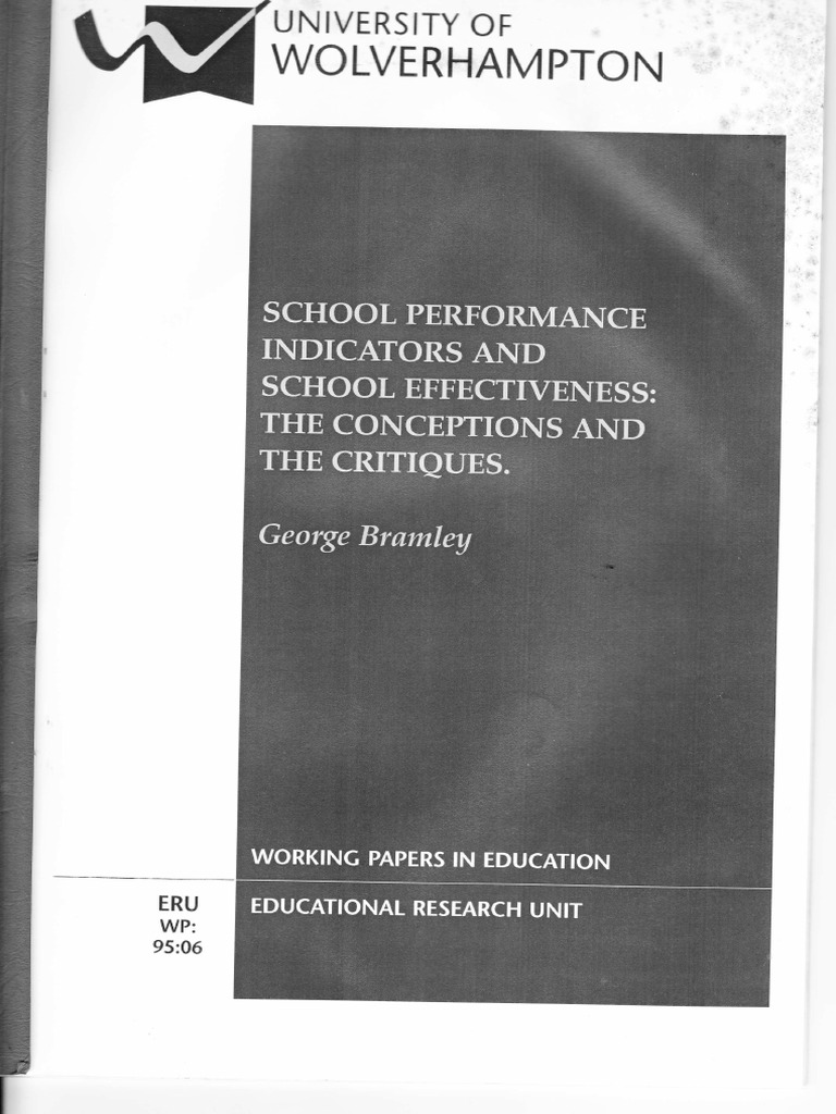 School Perf | PDF | Evaluation | Cognition