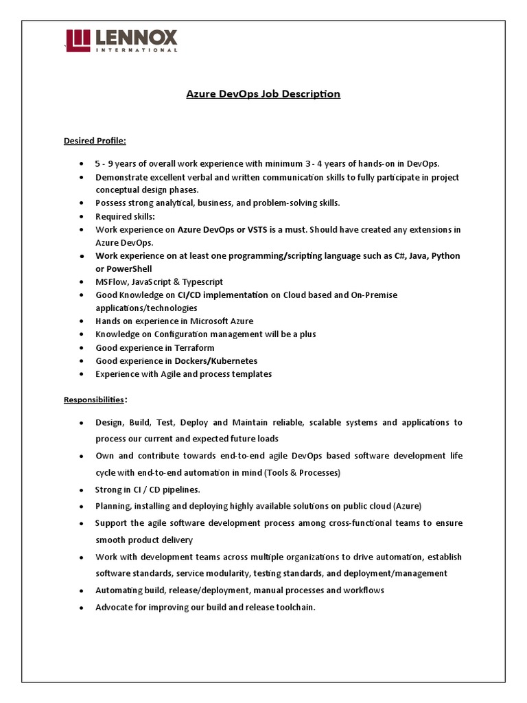 Azure Devops - JD | PDF