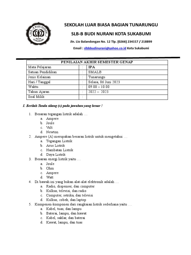 Soal Ipa Smalb | PDF