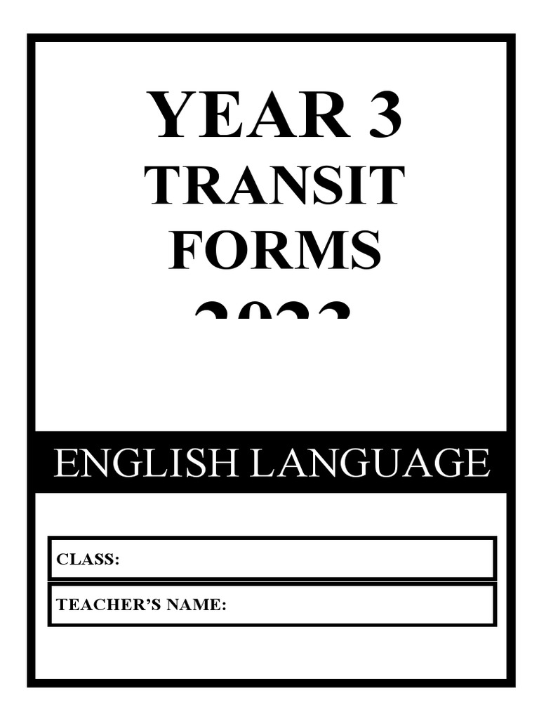 Year 3 Transit Forms 2 | PDF | Literacy | Curriculum