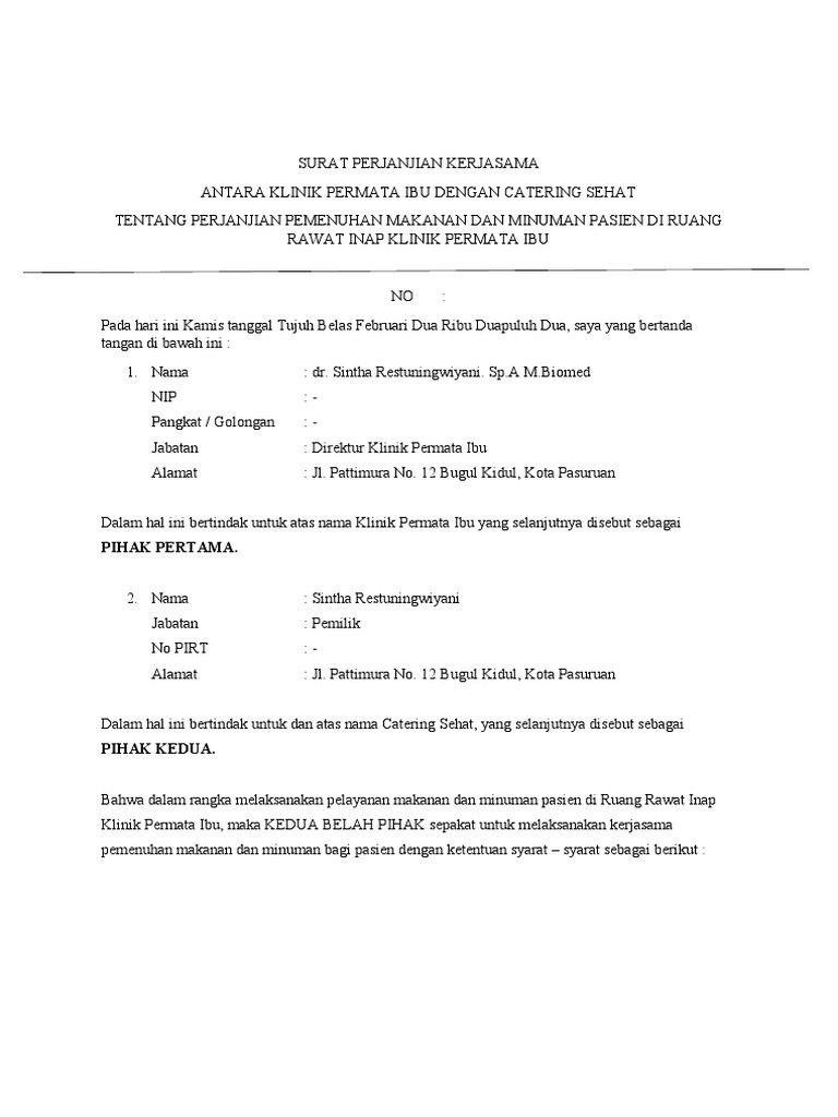 MOU Catering | PDF