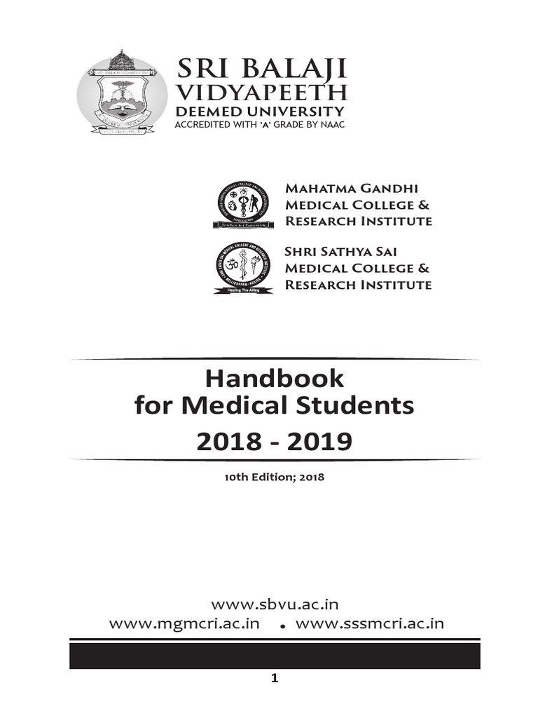 UG Handbook | PDF | Doctor Of Medicine | Medical School