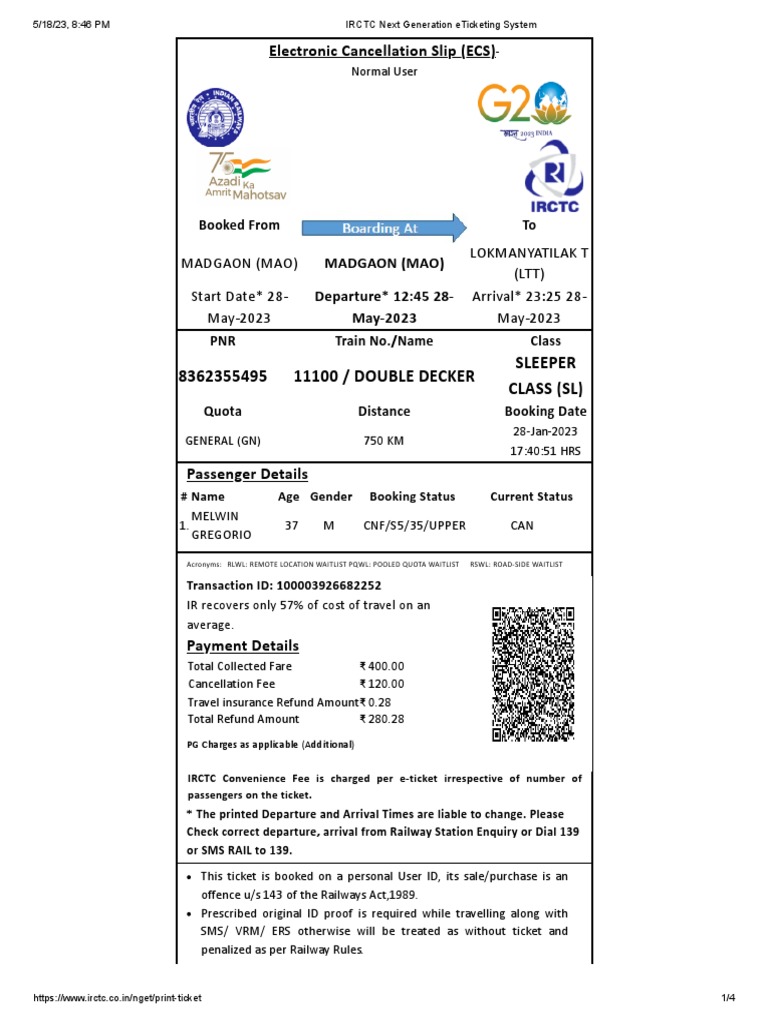 IRCTC Next Generation eTicketing System 222 | PDF | Identity Document ...