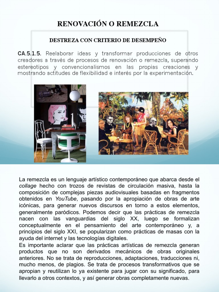 Bloque No2.2. Renovación o Remezcla | PDF Bloque No2.2. Renovación o Remezcla | PDF