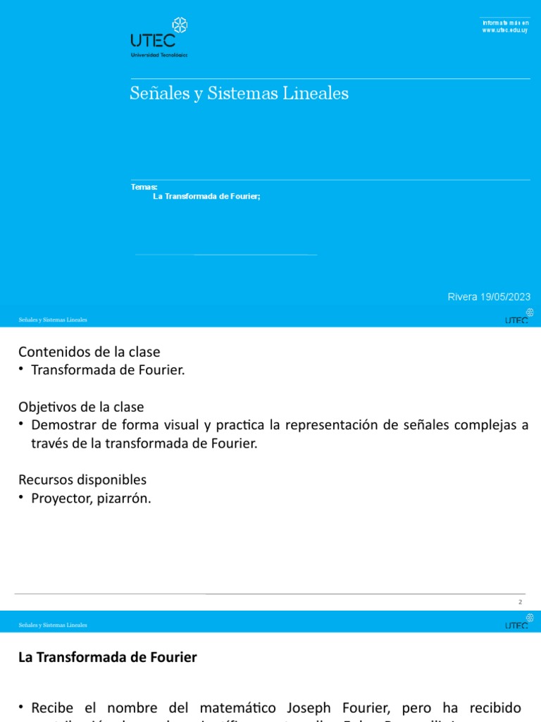 Introducción A La Transformada de Fourier | PDF | Transformada de Fourier | Frecuencia