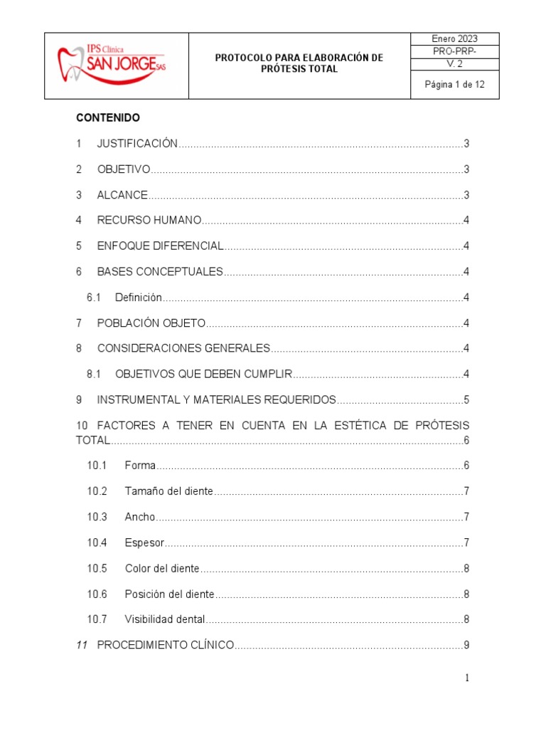 Protocolo para Prótesis Total 2023 | PDF