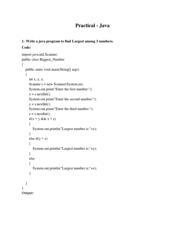 Bca Ii Year Java Practical Solution Pdf Computer Program Programming