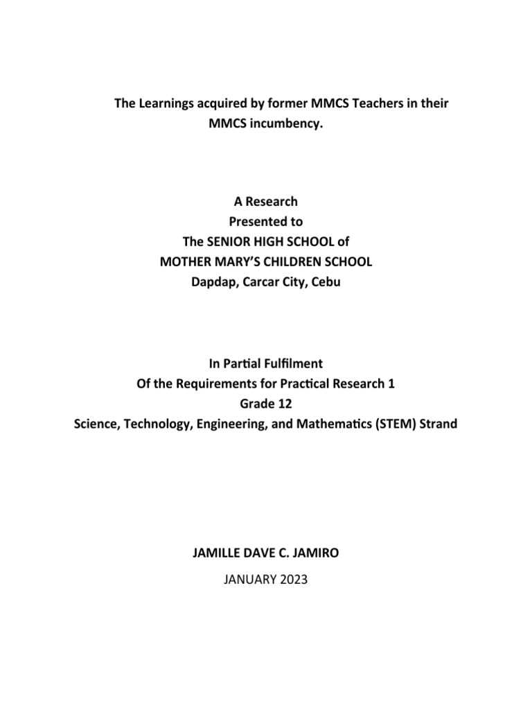 Research Chapter 1 | PDF