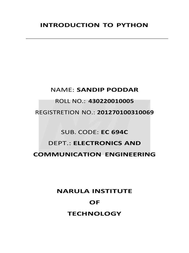 Python Lab Report SANDIP PODDAR | PDF | Matrix (Mathematics) | String (Computer Science)