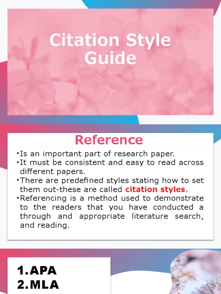 Citation Style Guide | PDF | Citation | Cognitive Science