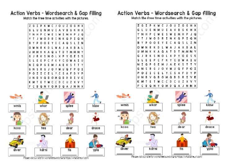 Worksheet Action Verbs | PDF
