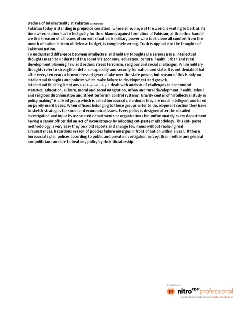 Intellectual Decline | PDF | Foreign Language Studies