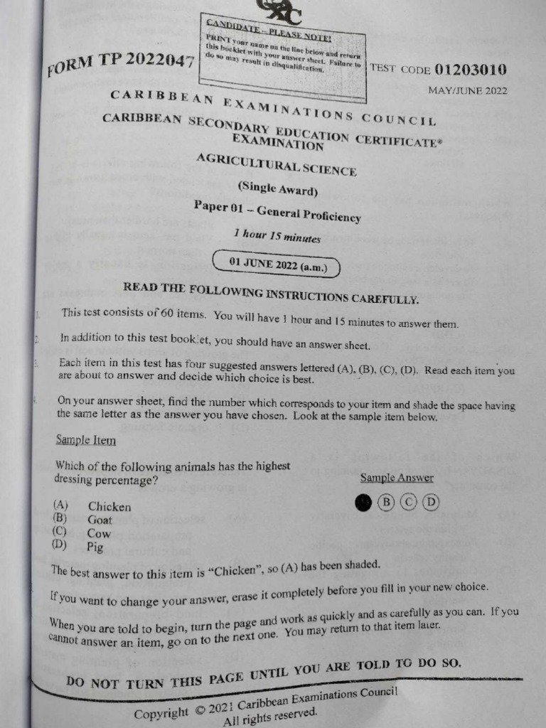 2022 Agri Science P1 | PDF