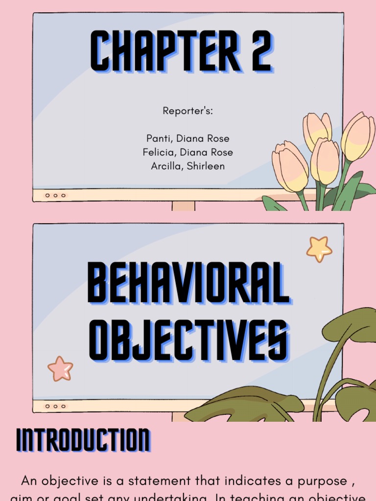 Chapter-2-Behavioral-Objectives_035337 | PDF