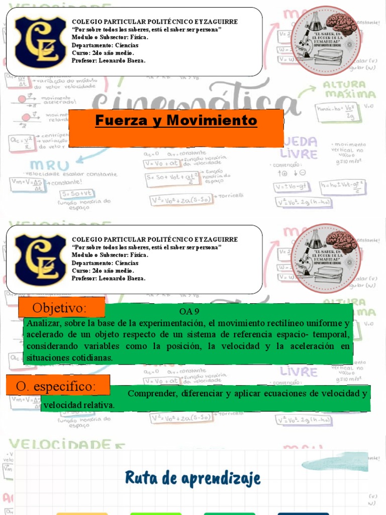 Presentación - Cinemática II Medio - Clase N°2 (Velocidad y Velocidad Relativa) | PDF ...