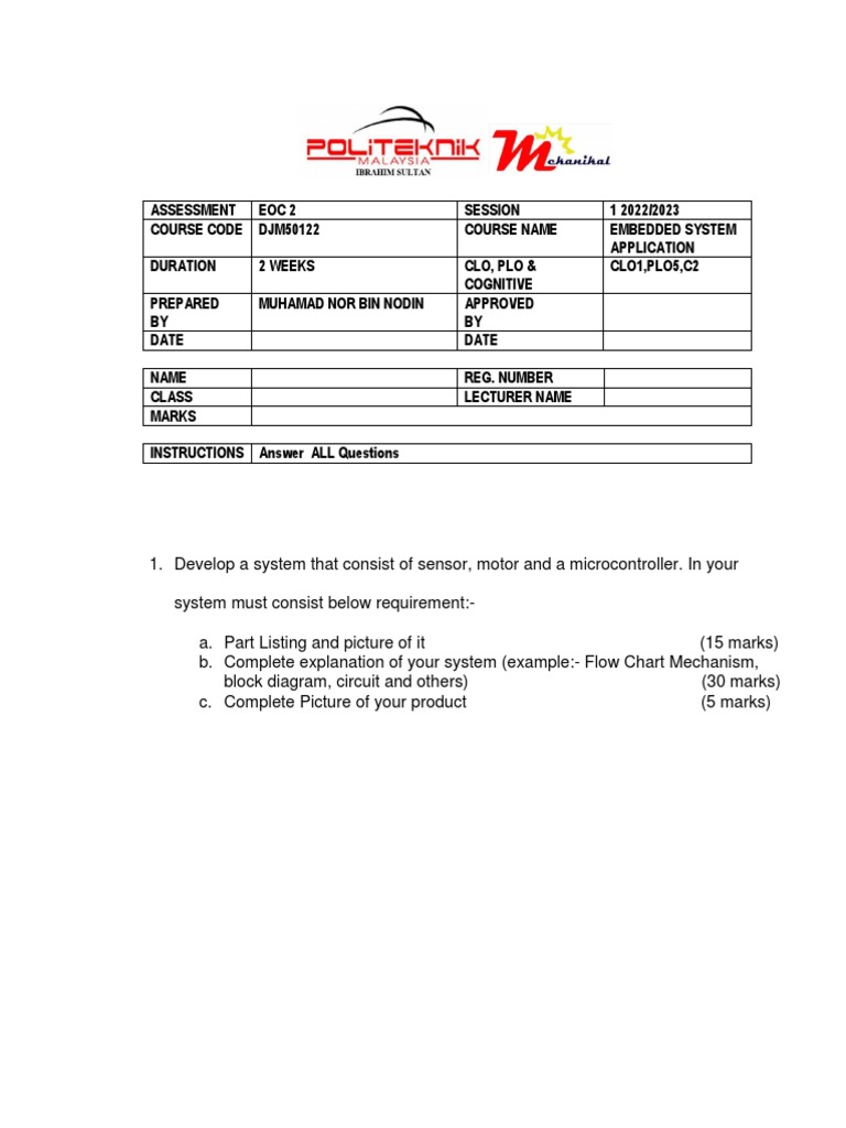 Eoc 2 DJM50122 | PDF
