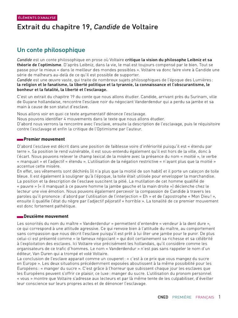 candide -Analyse-Candide | PDF