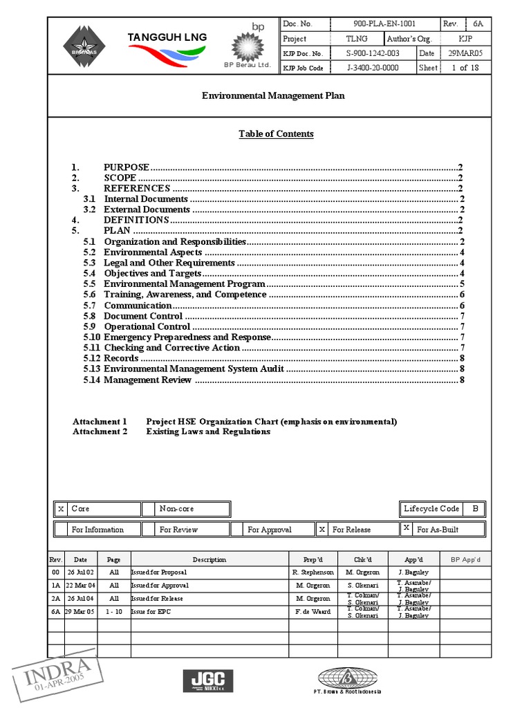 S-900-1242-003 - 6A - 001 (Environmental Management Plan) | PDF ...