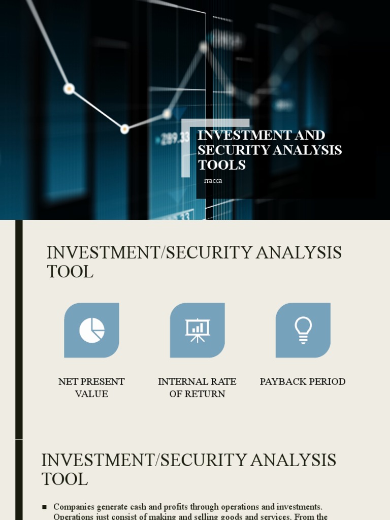 Investment and Security Analysis Tools Lesson | PDF | Net Present Value ...