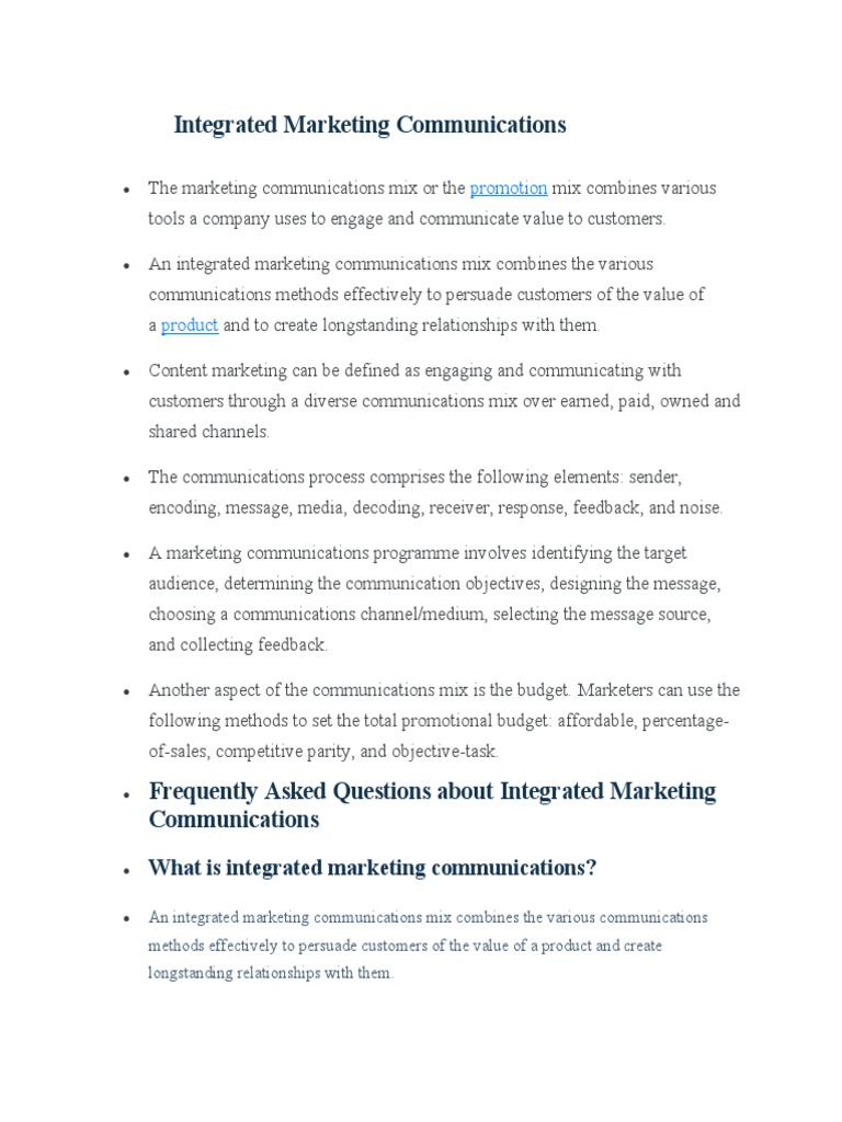 Integrated Marketing Communications, Module V | PDF | Marketing ...