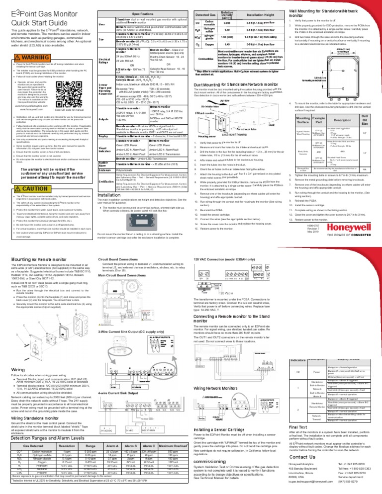 Honeywell E3Point - QuickStart Guide | Download Free PDF | Computer Monitor | Electrical Wiring