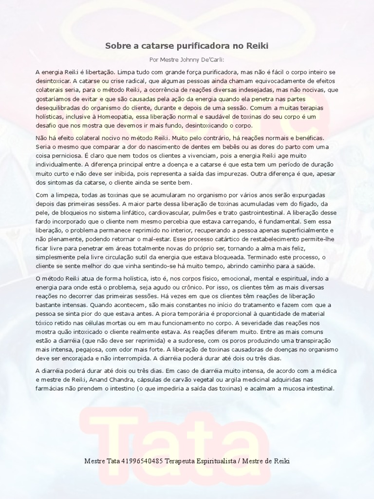 Catarse | PDF | Reiki | Diarreia
