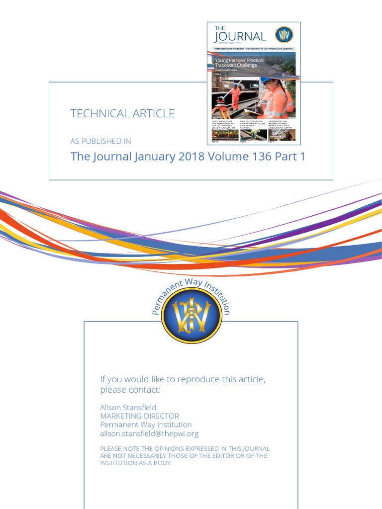 Pwi Journal 0118 Vol136 pt1 - The Evolution of Permanent Way - Part 5 ...