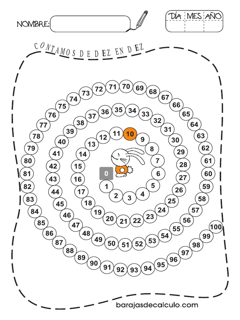 Cuenta de 10 en 10 | PDF