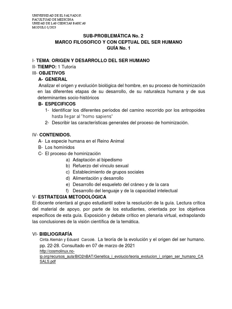 Guias Marco Fil. Mod I 2023 | PDF | Psique (psicología) | Conocimiento