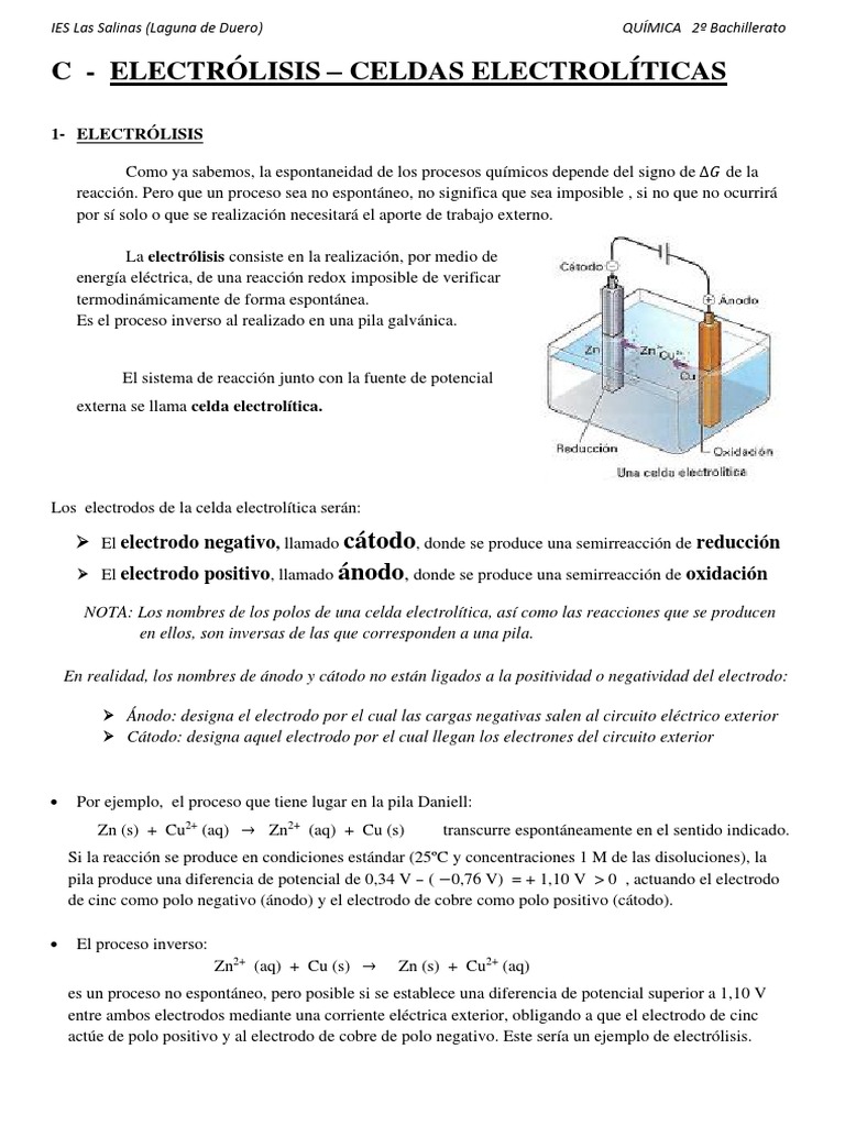 C - Celdas Electrolíticas | PDF