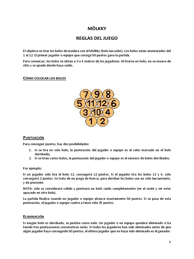 Reglas Molkky | PDF