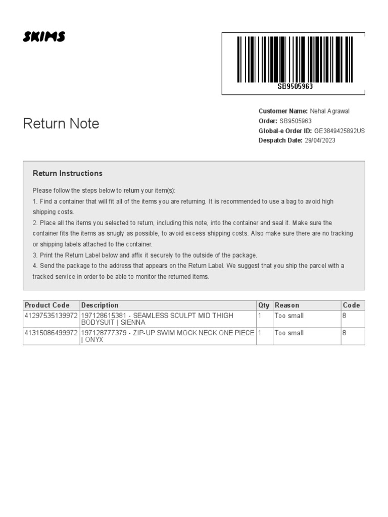Return Label | PDF | Economies | Trade