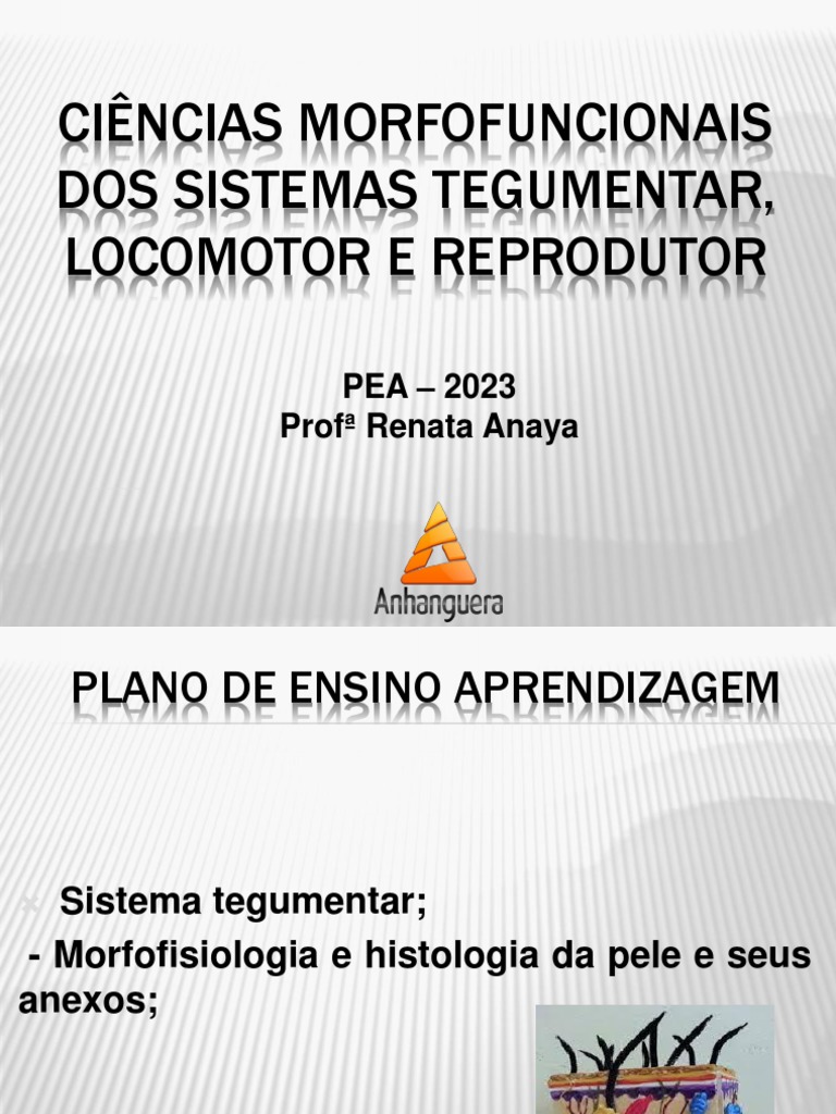 Pea+ +Ci%c3%8ancias+Morfofuncionais+Dos+Sistemas+Tegumentar%2c ...