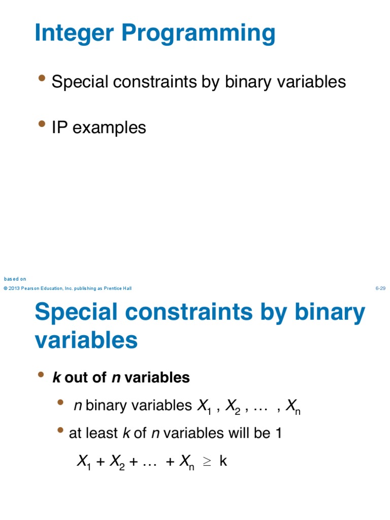 Week 12 - Integer Programming - Part 2 | PDF
