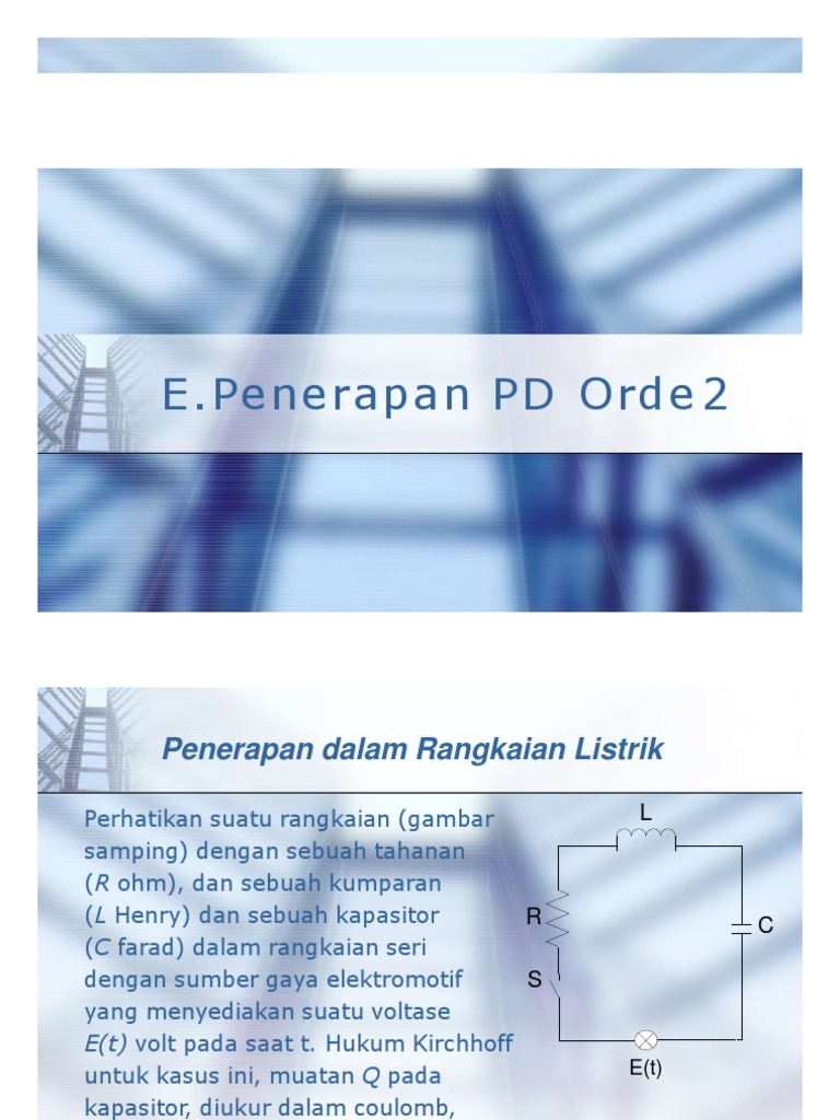PD BAB III-E Penerapan Orde 2 | PDF