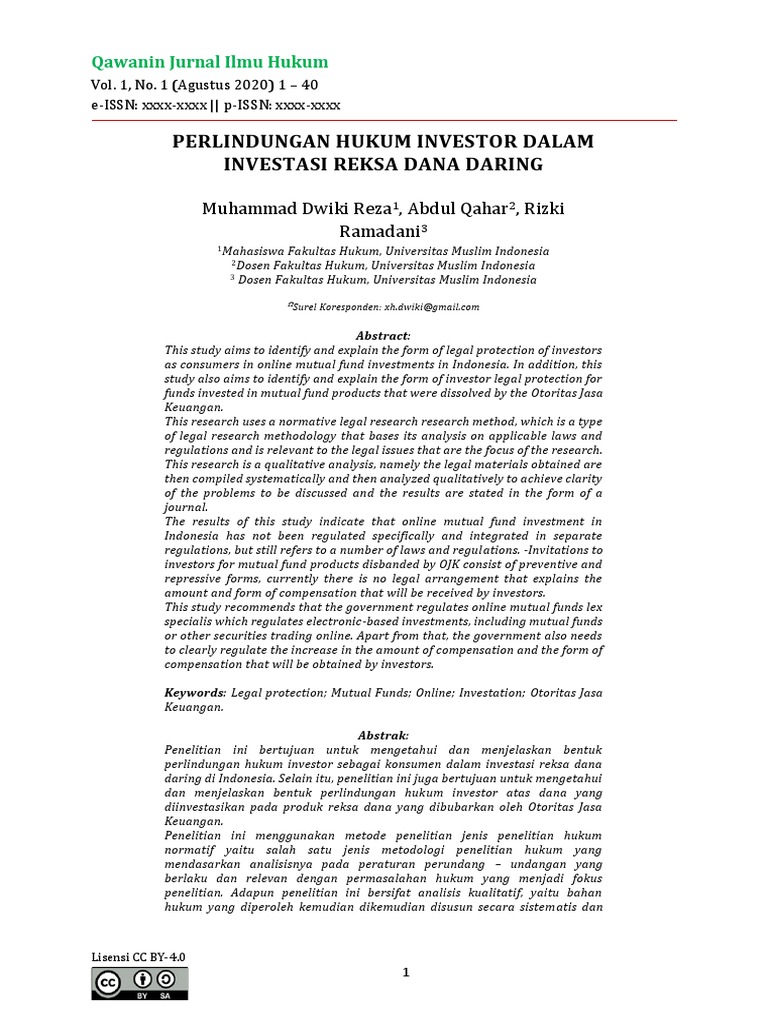 Jurnal Muhammad Dwiki Reza 04020180490-1-2 | PDF | Science | Methodology