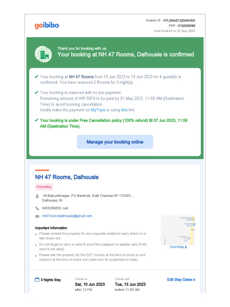 Booking Confirmation Voucher | PDF