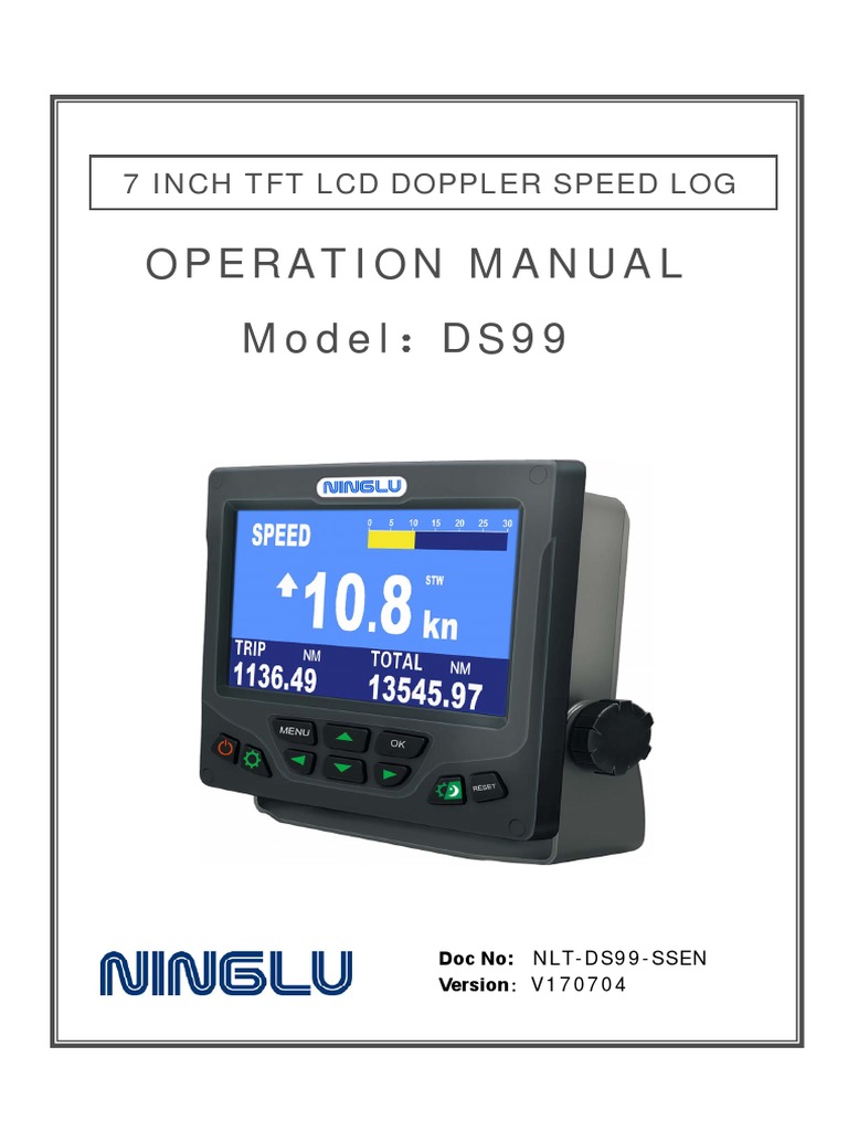 SPEED LOG--Manual DS99 V170704 | PDF