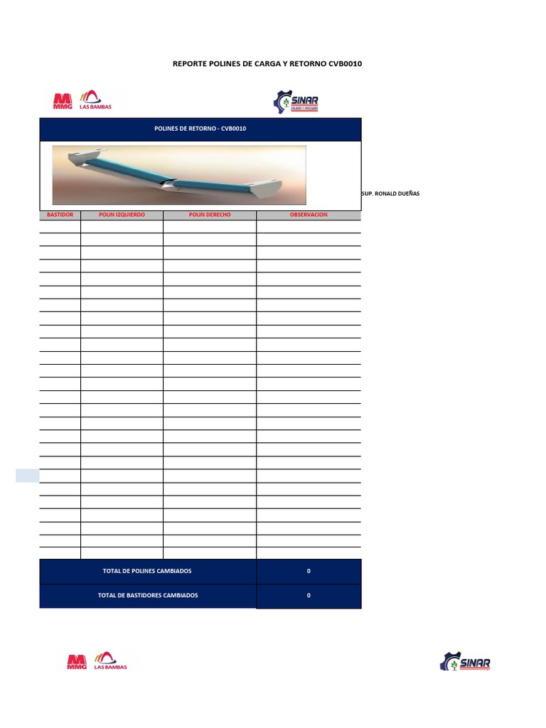 Cambio Polines Carga y Retorno Cvb00010, 11, 15,17 y 18. | PDF