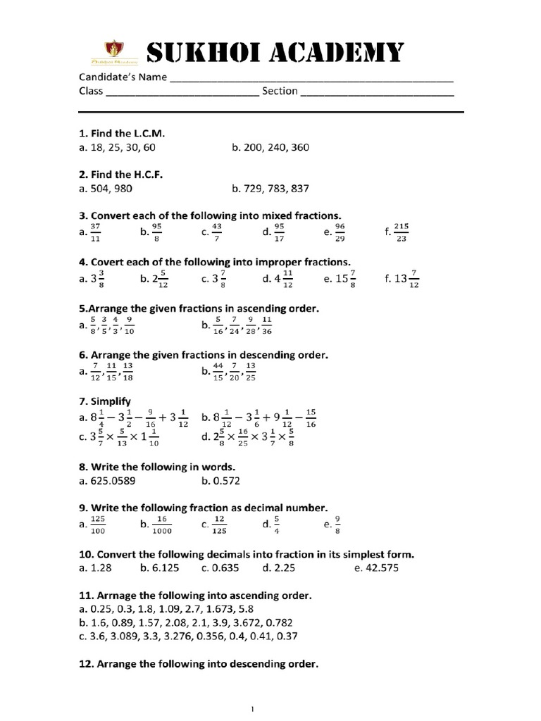 Maths General Paper Ajit Sir (1) | PDF