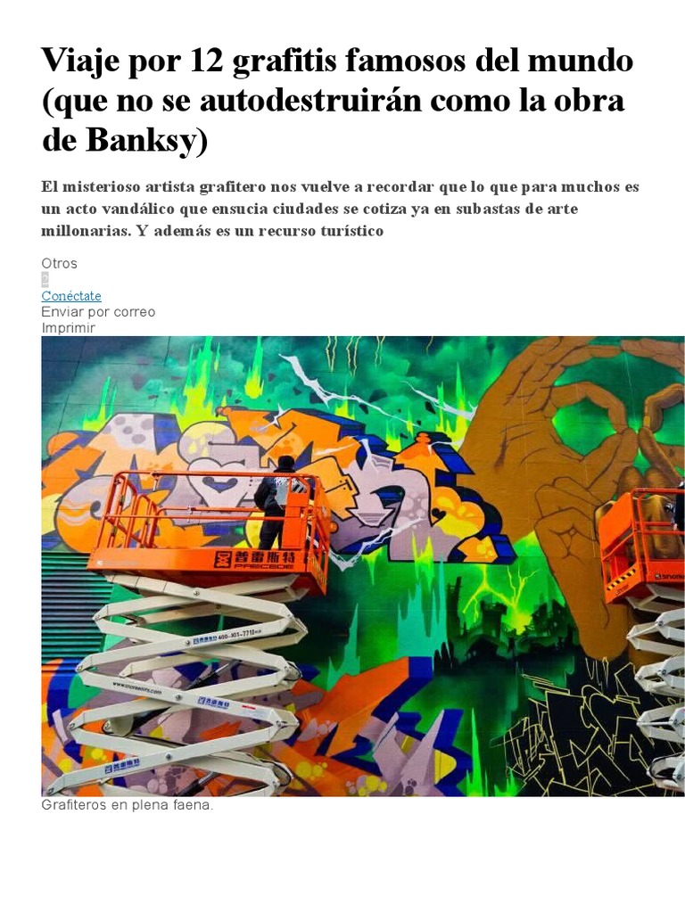 Viaje Por 12 Grafitis Famosos Del Mundo | PDF | Pintada | Arte callejero