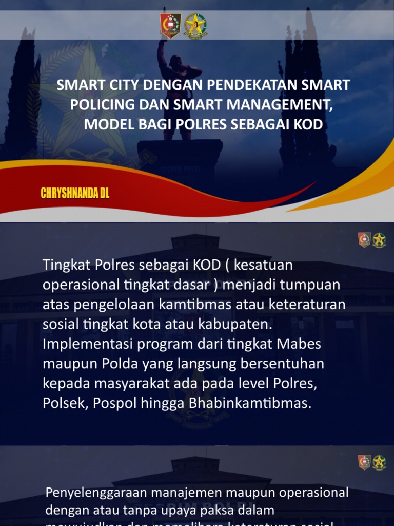 Smart City Dengan Pendekatan Smart Policing Dan Smart Management, Model ...
