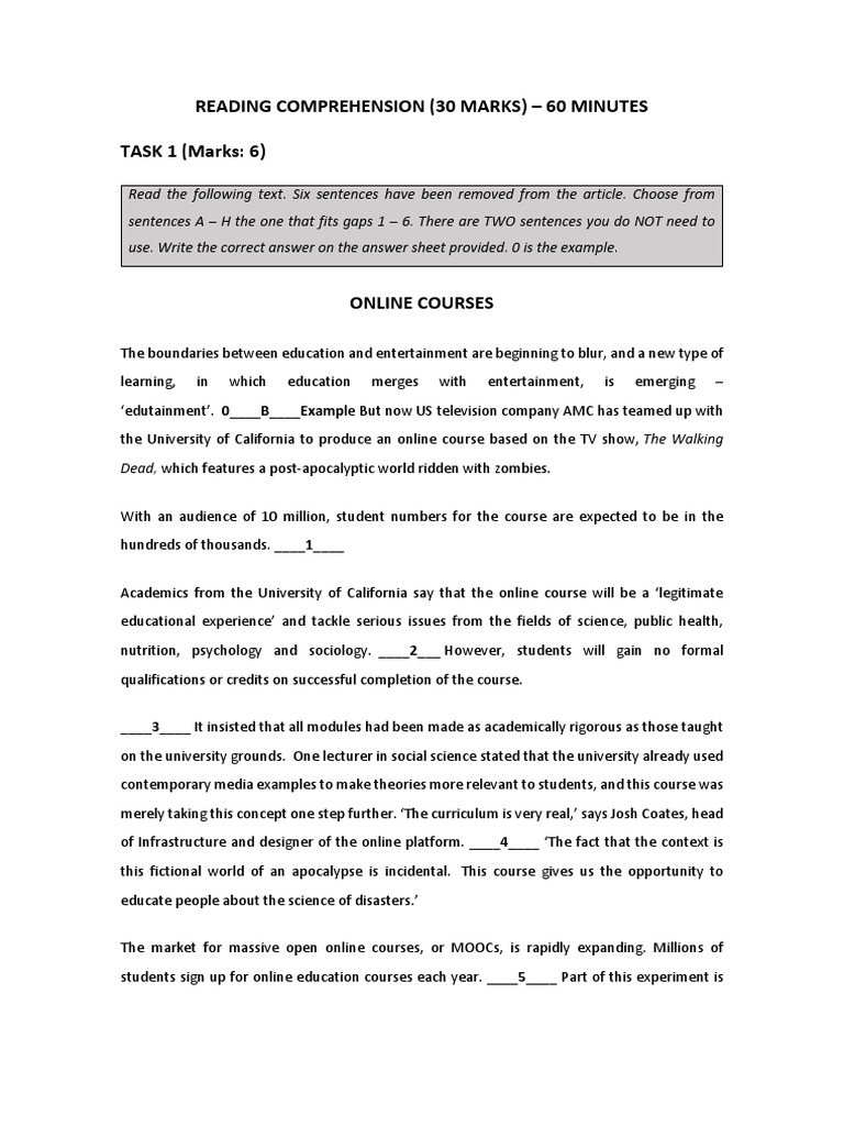 Mock Test B2 Key Pdf Educational Technology Massive Open Online