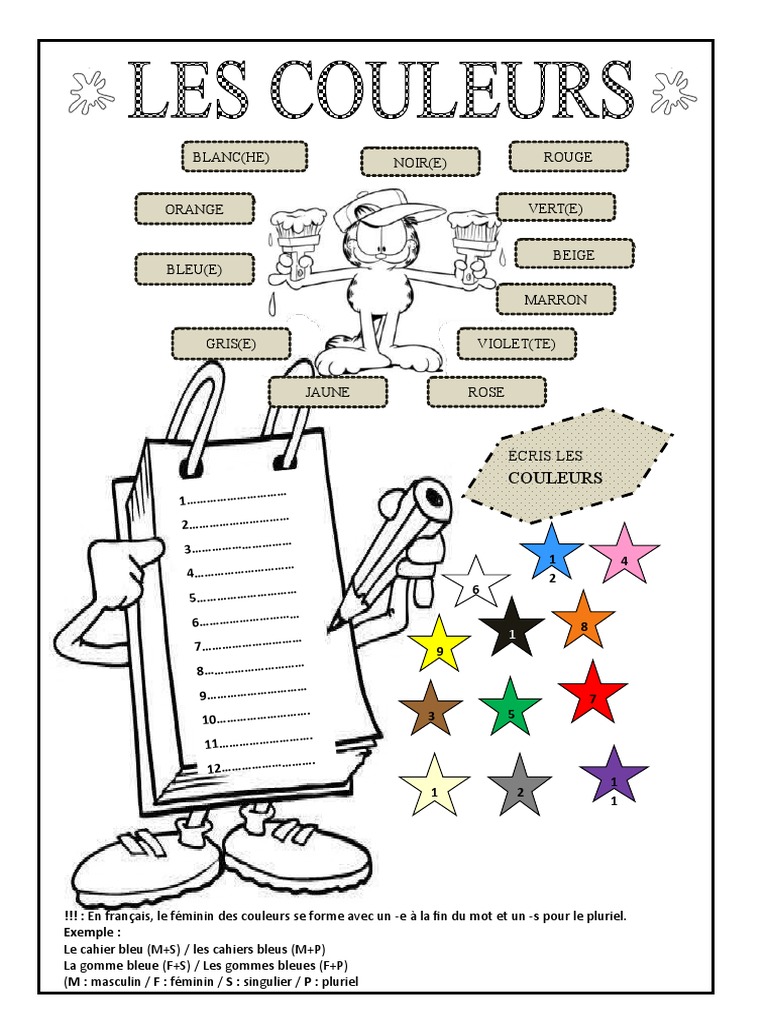 Les Couleurs - Quizz | PDF