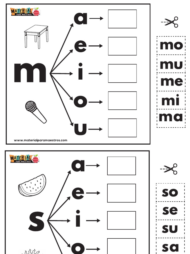 Fonemas S, P, M | PDF