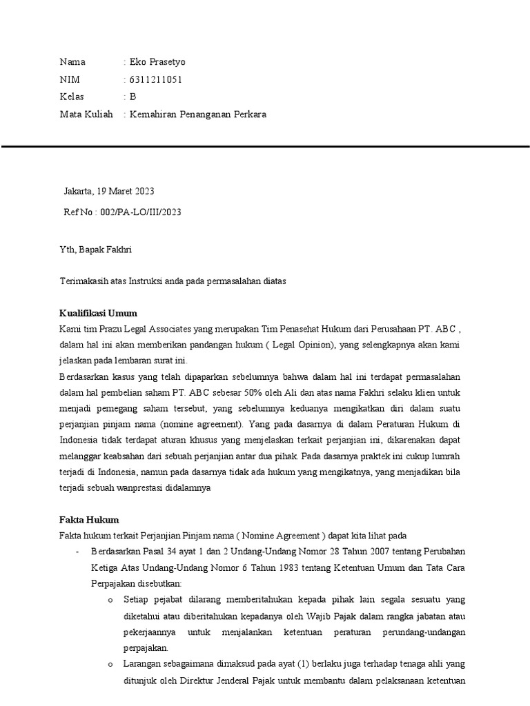 Eko Prasetyo - LO2 - 6311211051 - B | PDF