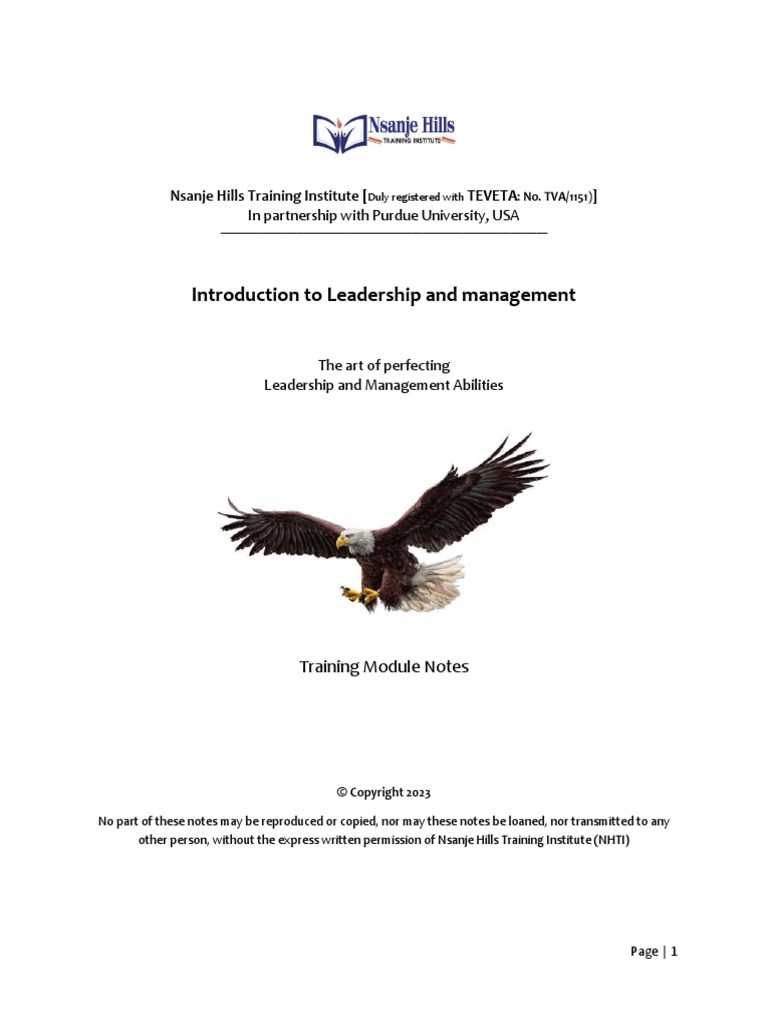 Leadership Course Introduction | PDF